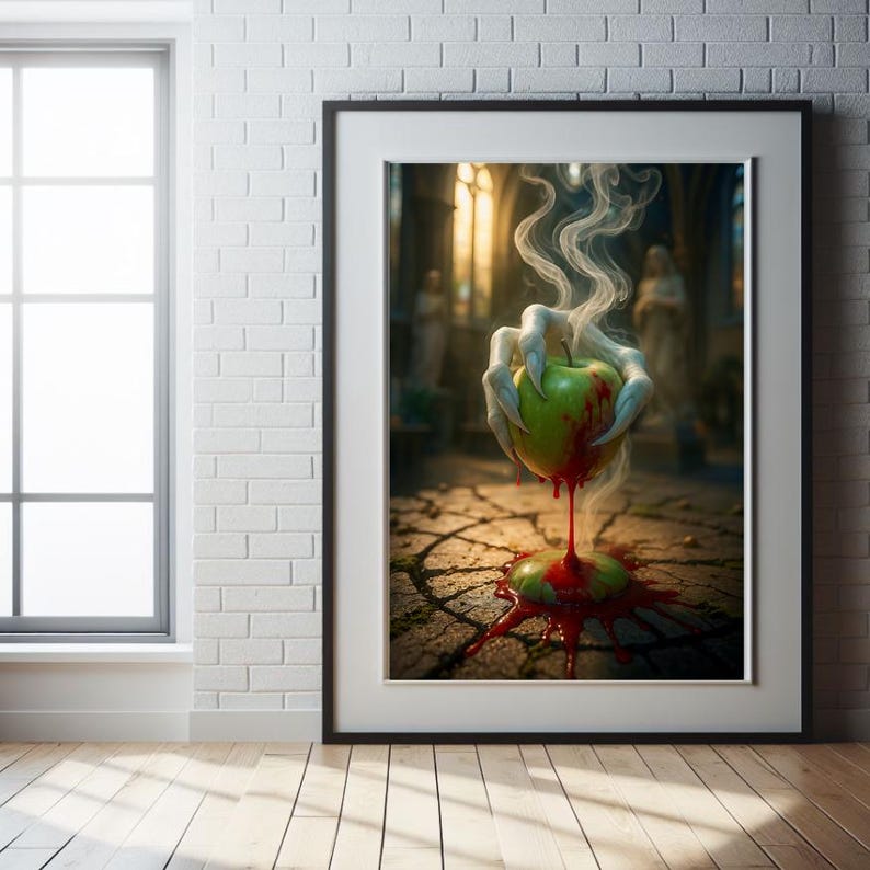 Forbidden Offering Art: Dark Fantasy Apple - Ghostly, Gothic Style ...
