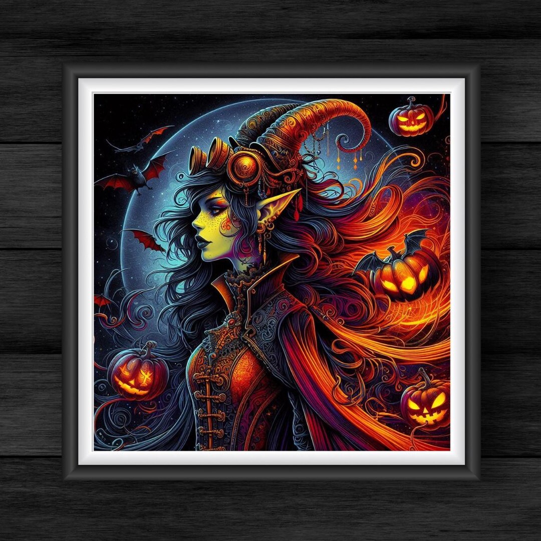Steampunk Halloween Elf “lanternveil Hexatrix,” – Fantasy Art - Elven ...