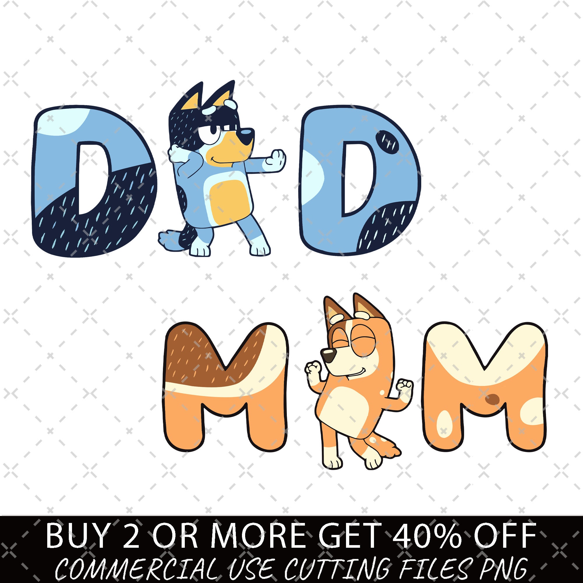 Bluey Mom Png, Bluey Dad PNG, Bluey Family Png, Bluey PNG, Bluey Mum ...