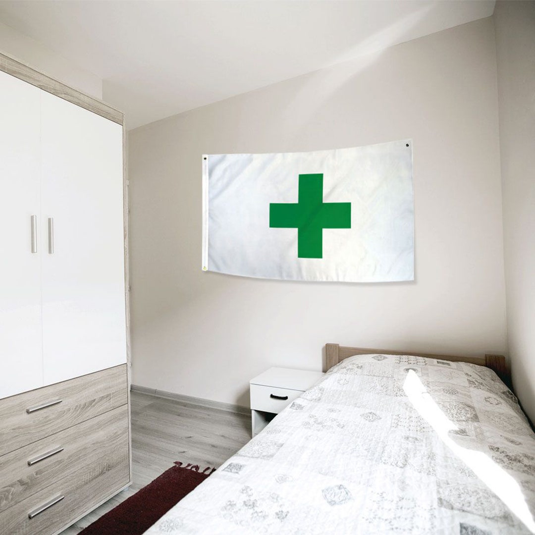 Medical Marijuana Green Cross Flag MMJ Flag - Etsy