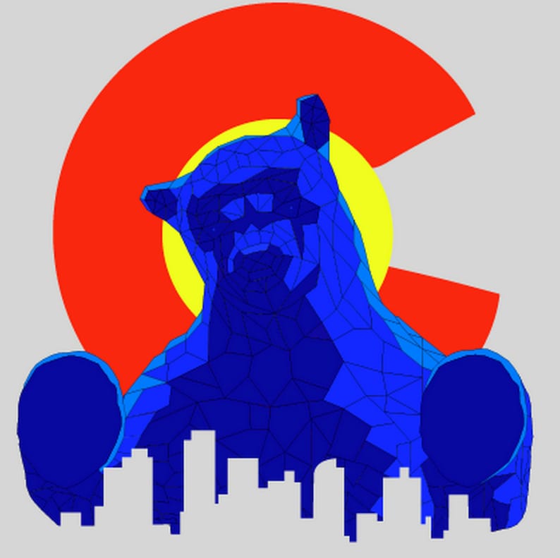 Colorado Convention Center Big Blue Bear Pin - Etsy