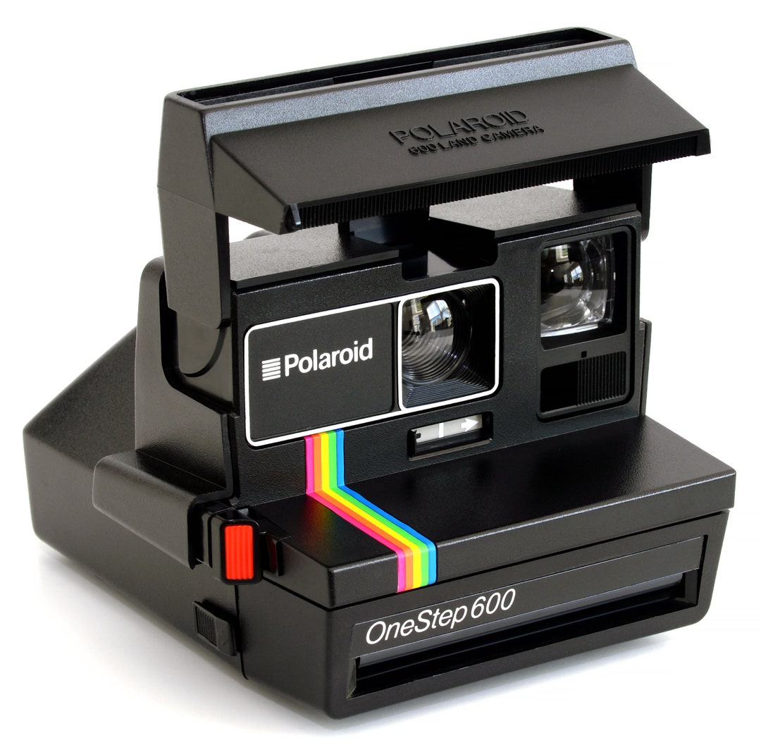 Polaroid Spirit Onestep 600 Rainbow Stripe Land Camera Rare Black W ...