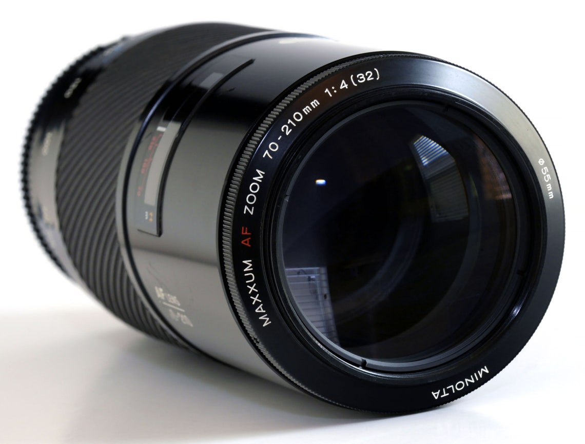 Minolta Maxxum Sony Alpha 70-210mm F/4 Macro Telephoto Zoom Lens Beer ...