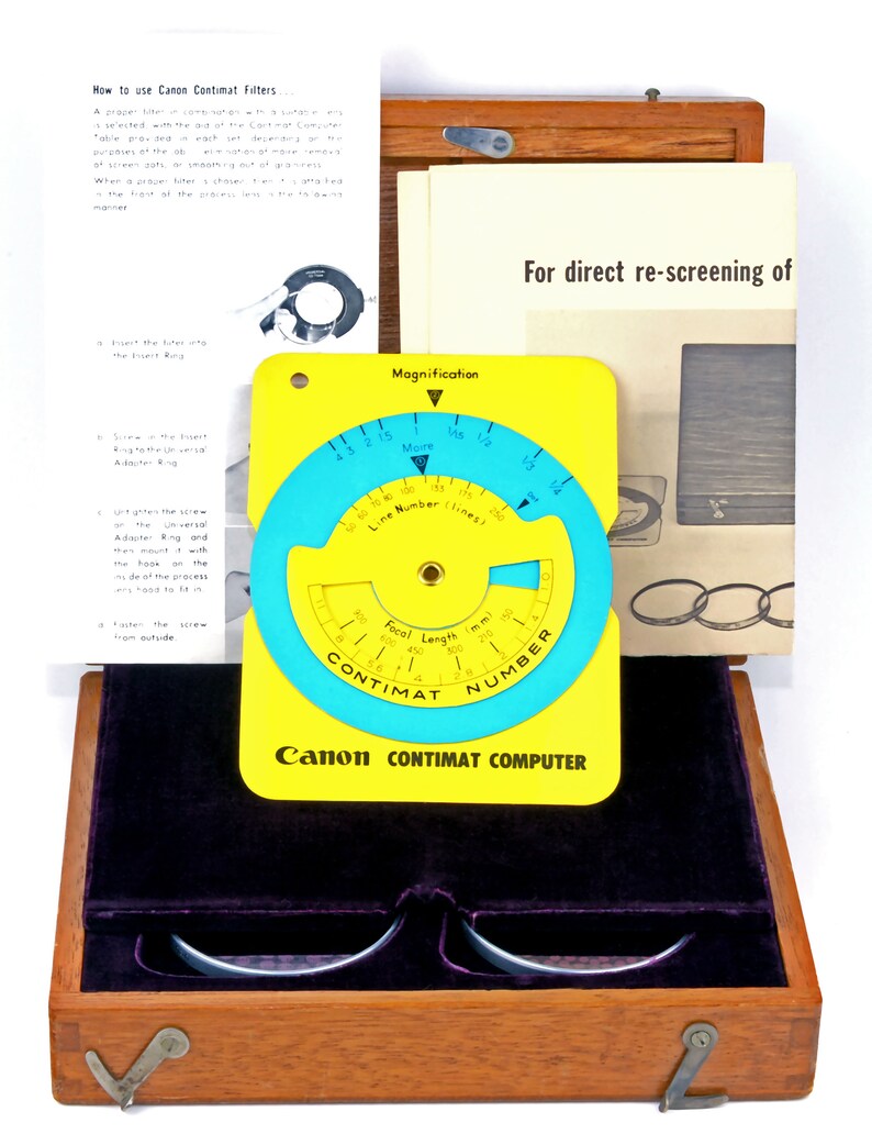 Canon Contimat Anti-moire Filters Complete in Original Wooden | Etsy