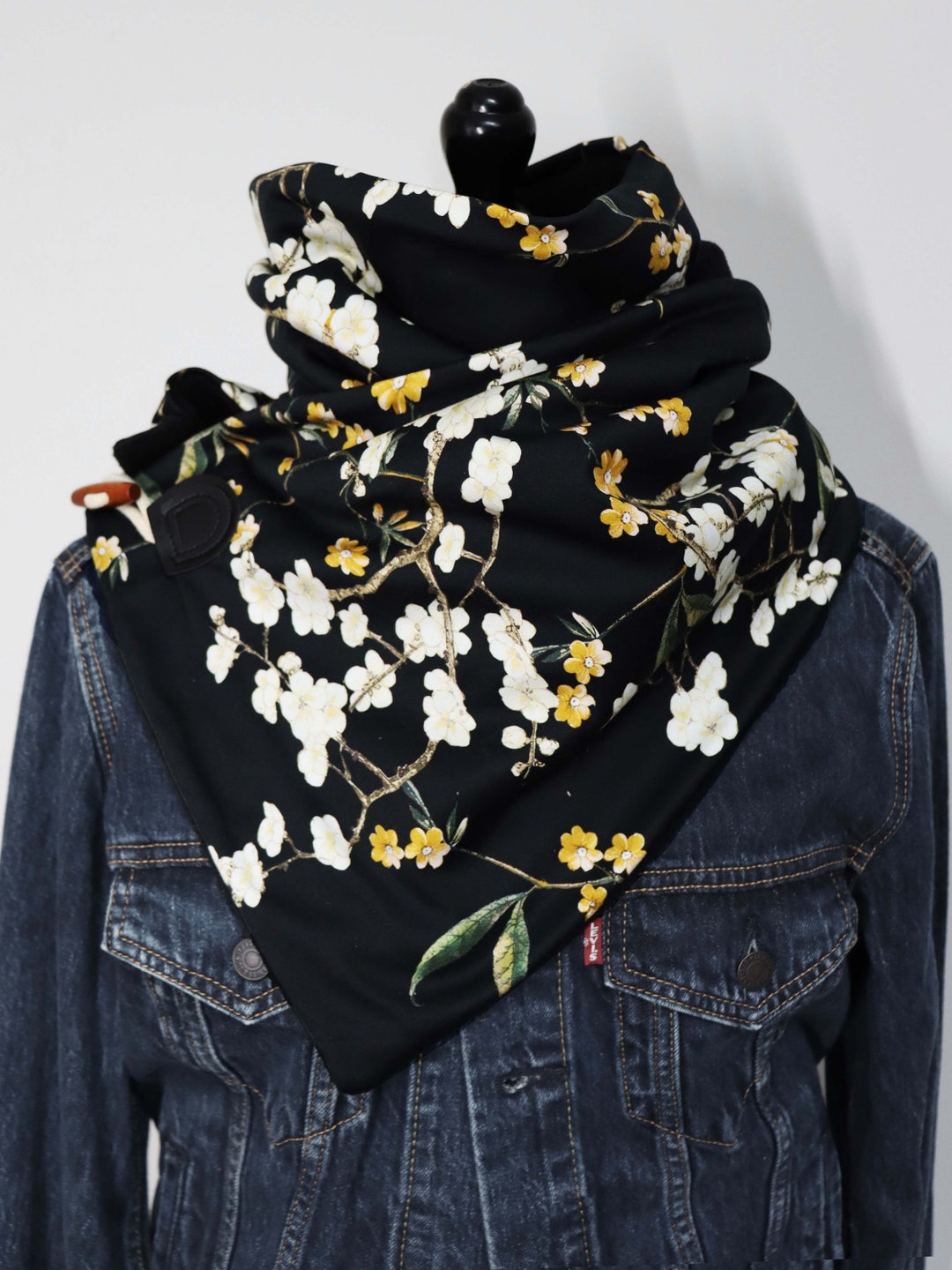 Echarpe chaude homme/femme chéche bouton rectangulairecol - Etsy France