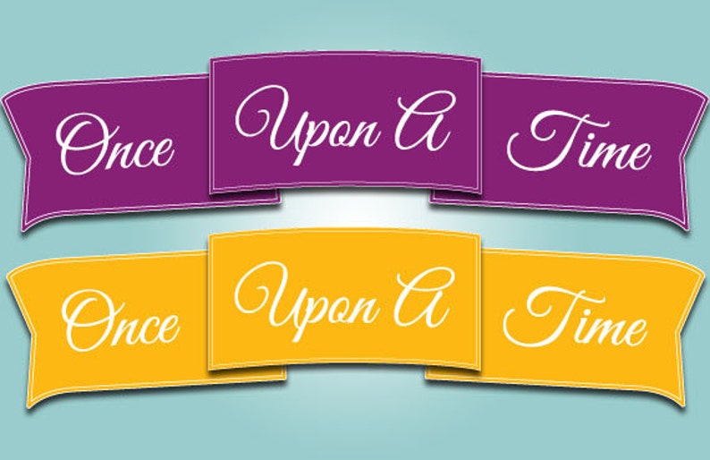 Once Upon A Time Printable Banners Birthday Party Fairytale Wedding ...
