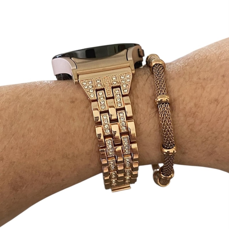 Rhinestone Watchband & Bracelet Set Compatible With Samsung Galaxy ...