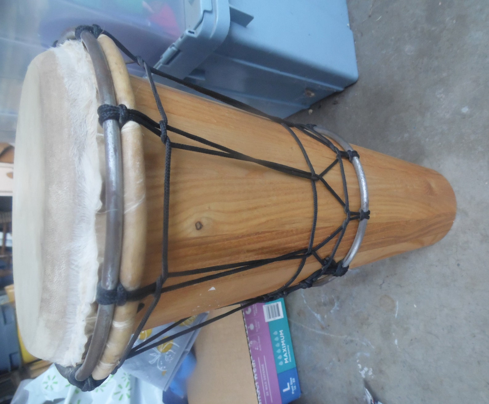 Vintage 18" Tall Wood Bongo Rhythm Drum 8" Pad Final Charts Music Co - Etsy