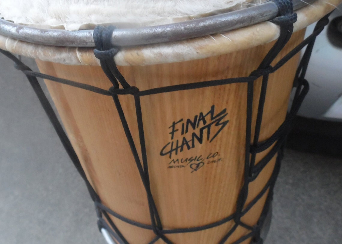 Vintage 18" Tall Wood Bongo Rhythm Drum 8" Pad Final Charts Music Co - Etsy