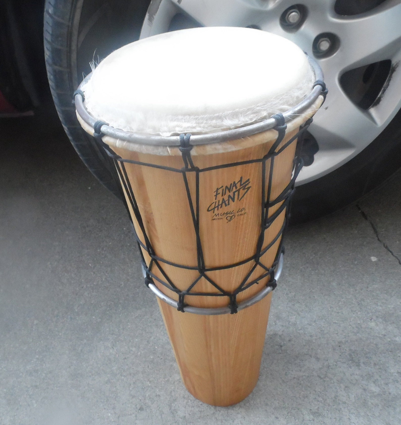 Vintage 18" Tall Wood Bongo Rhythm Drum 8" Pad Final Charts Music Co - Etsy