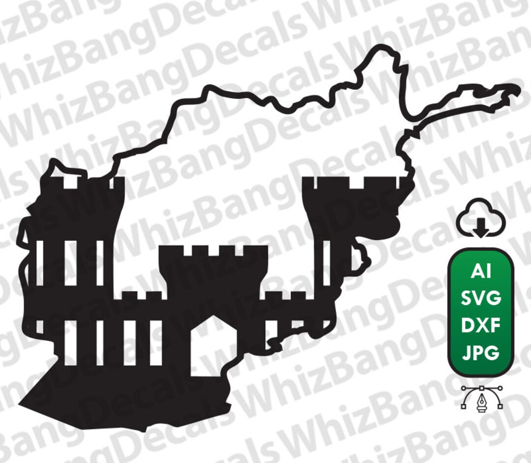 Engineer Castle Afghanistan SVG - Cricut, Silhouette, Vinyl, Car ...