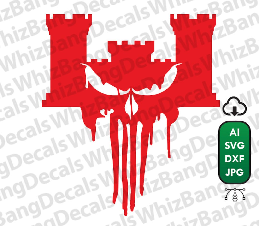 Engineer Castle Punisher V2 SVG - Cricut, Silhouette, Vinyl, Car ...