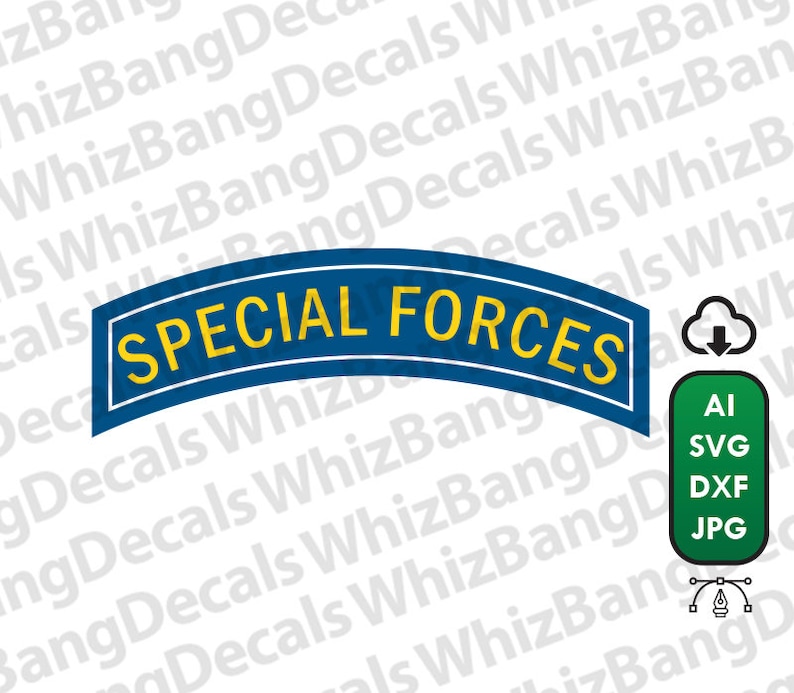 Special Forces Tab SVG Cricut Silhouette Vinyl Car - Etsy