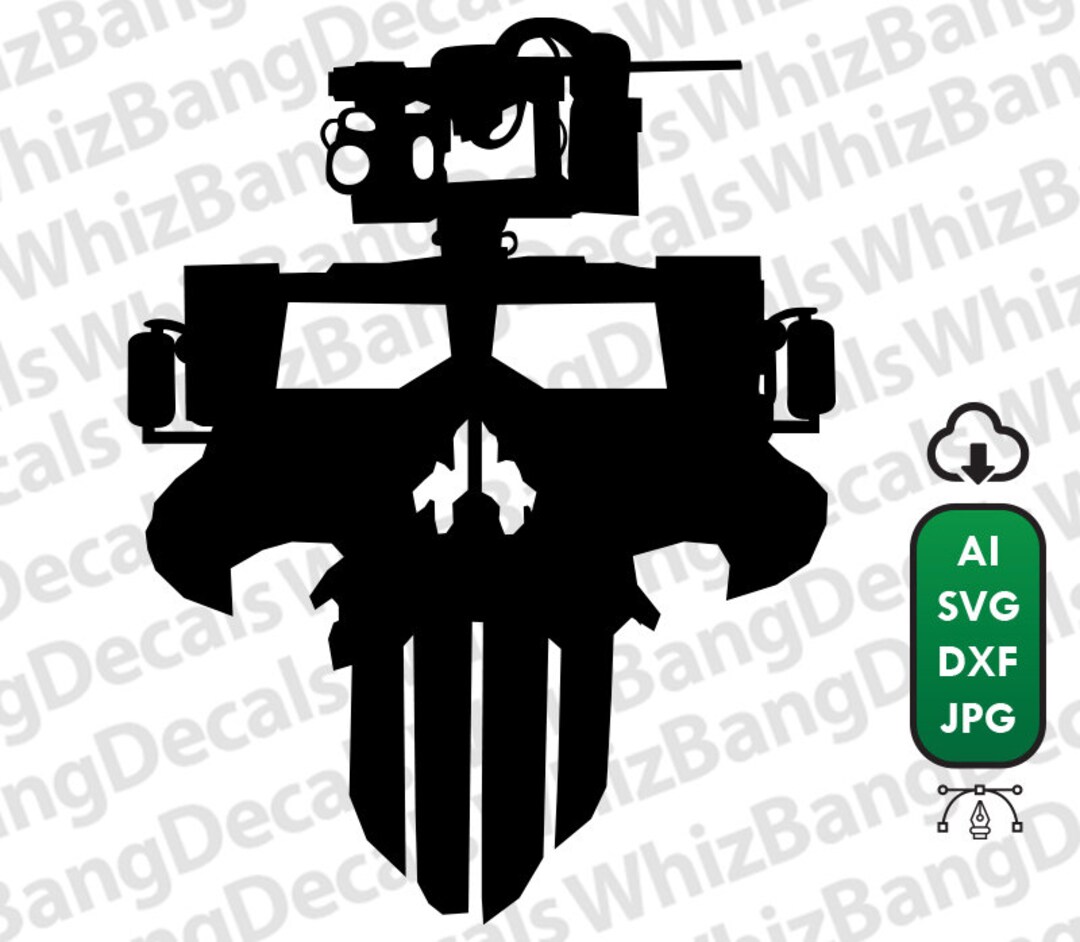 Jltv/matv/mrap Skull SVG Cricut Silhouette Vinyl Car - Etsy