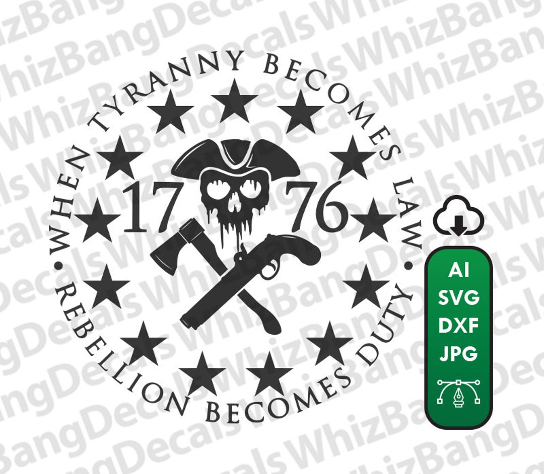 1776 Rebellion Becomes Duty SVG: Patriotic Cut File (digital Download ...