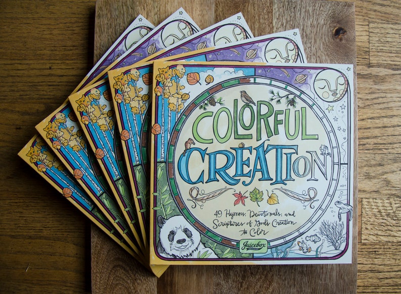 Colorful Creation Spiritual Coloring Book - Etsy
