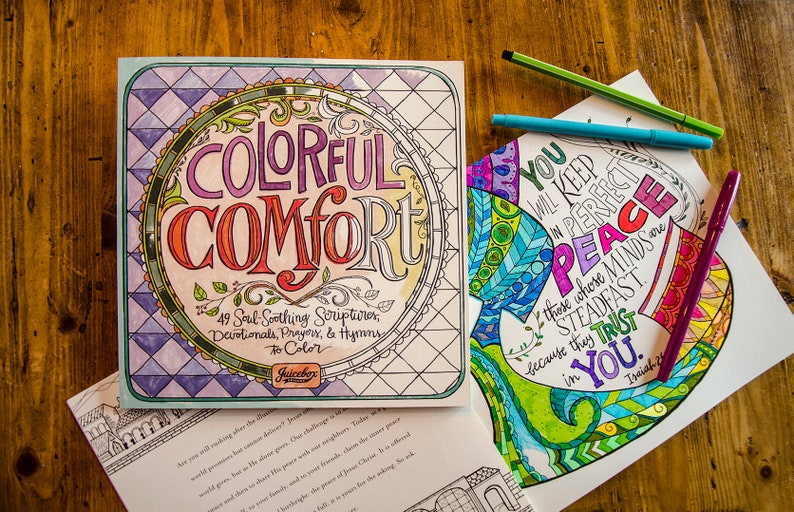Colorful Comfort Spiritual Coloring Book - Etsy