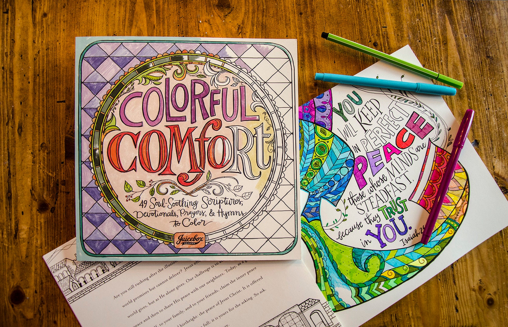 Colorful Comfort Spiritual Coloring Book - Etsy