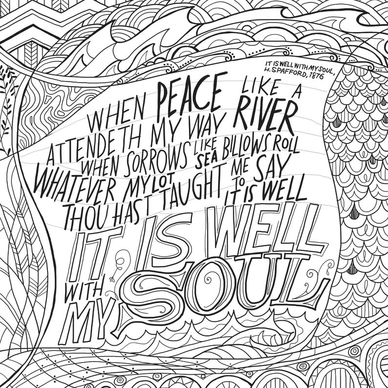 Colorful Comfort Spiritual Coloring Book - Etsy