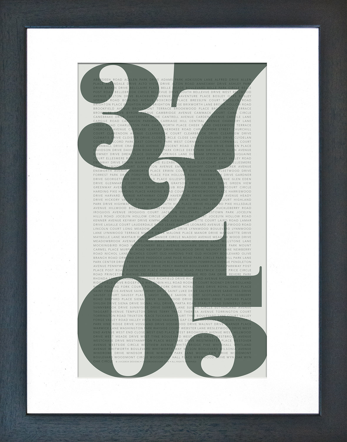 37205 Nashville TN Zip Code Print - Etsy