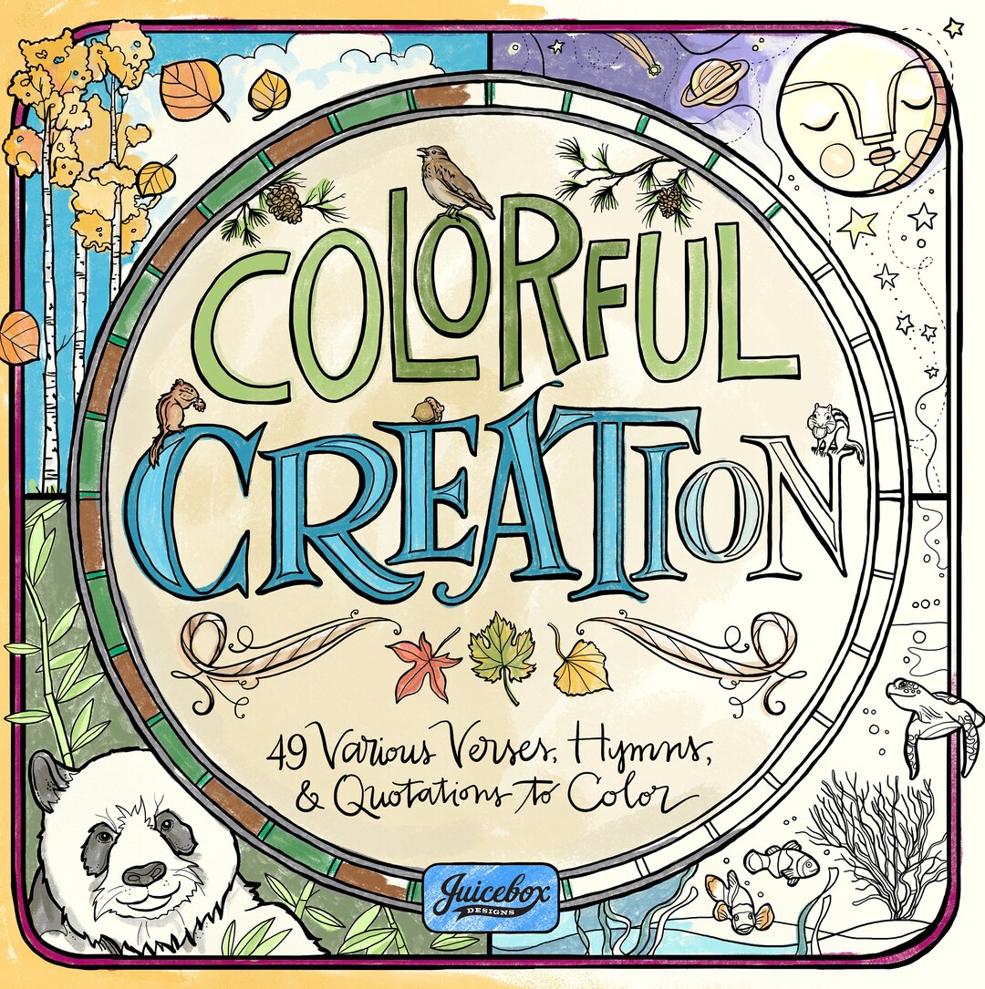 Colorful Creation Spiritual Coloring Book - Etsy