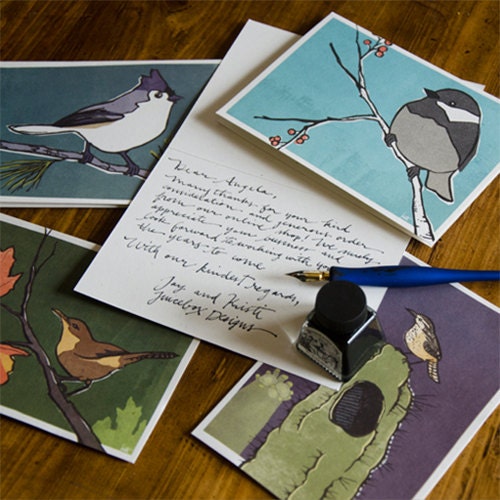 Bird Art Illustrated Birds Greeting Card Set - Etsy