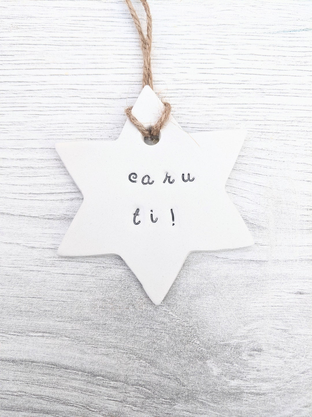 CARU TI love you heart/star WELSH handcrafted, partner family lover ...