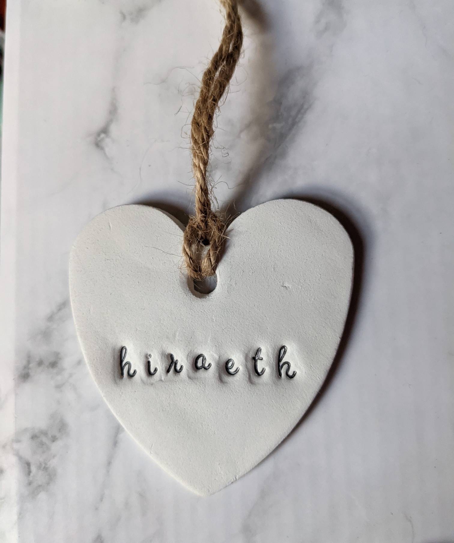 HIRAETH Large Hanging HEART Ceramic Ornament, Family GIFT, Decoration ...