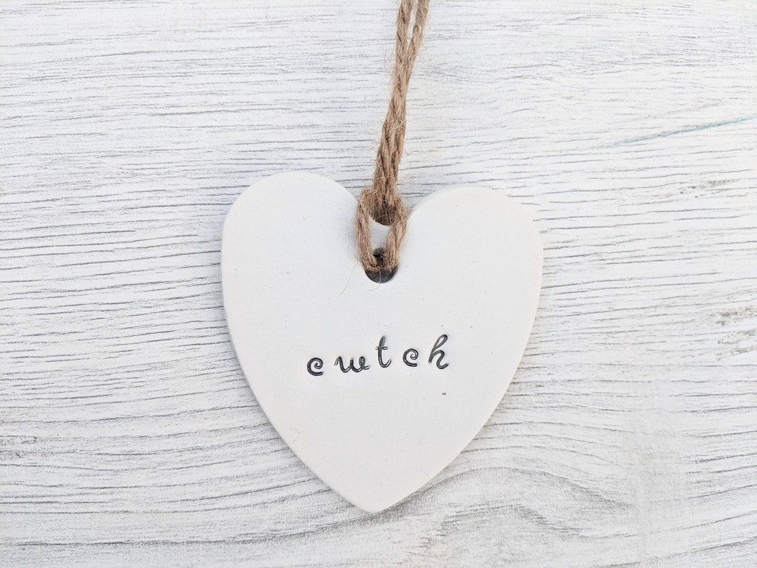 CWTCH Clay Heart Star Cwtsh WELSH Home Decoration Handcrafted - Etsy