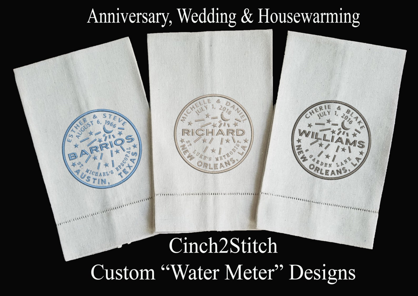 Custom New Orleans Water Meter Machine Embroidery Design Download ...