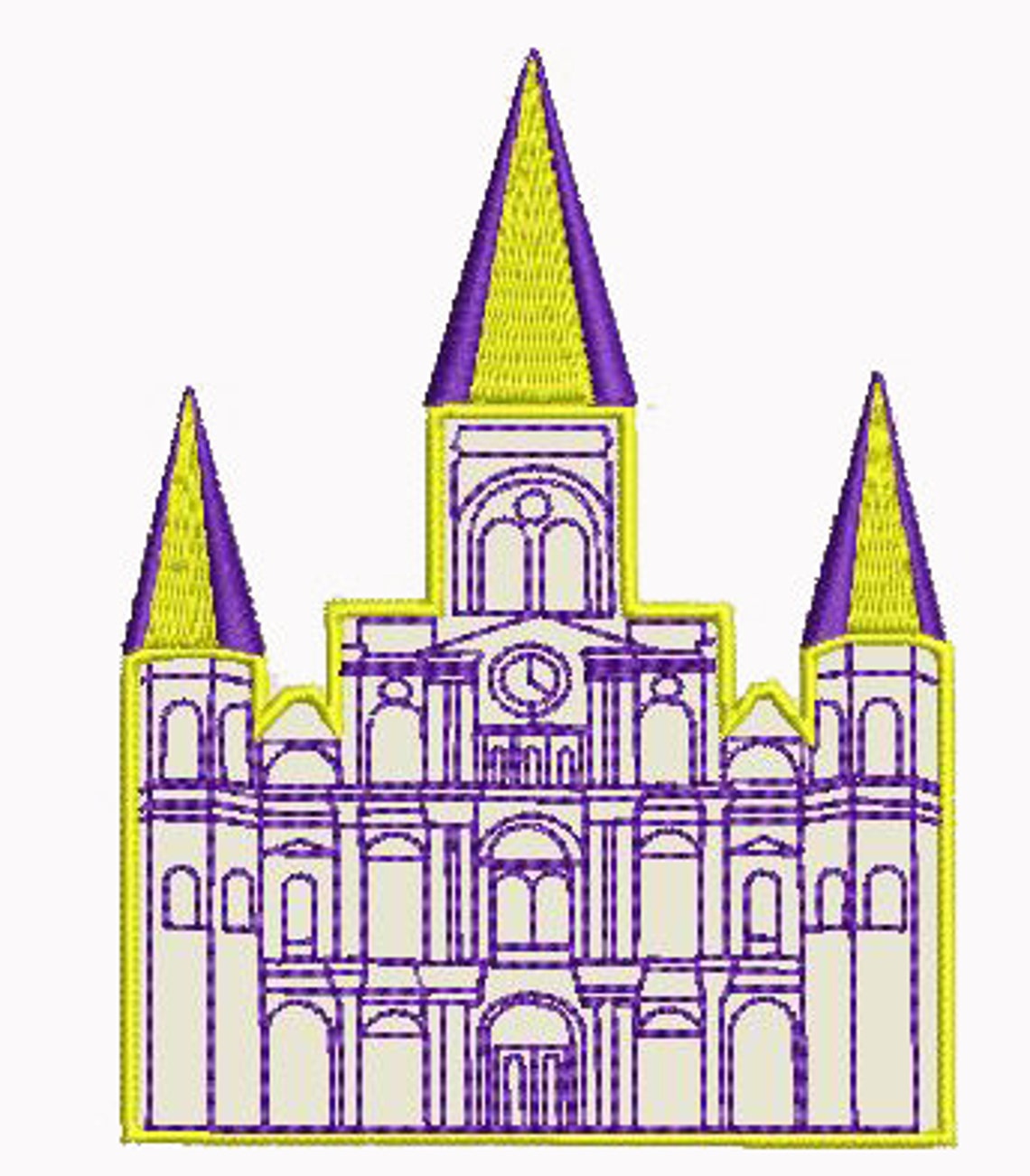 St. Louis Cathedral (castle) Machine Embroidery Design Download - Etsy