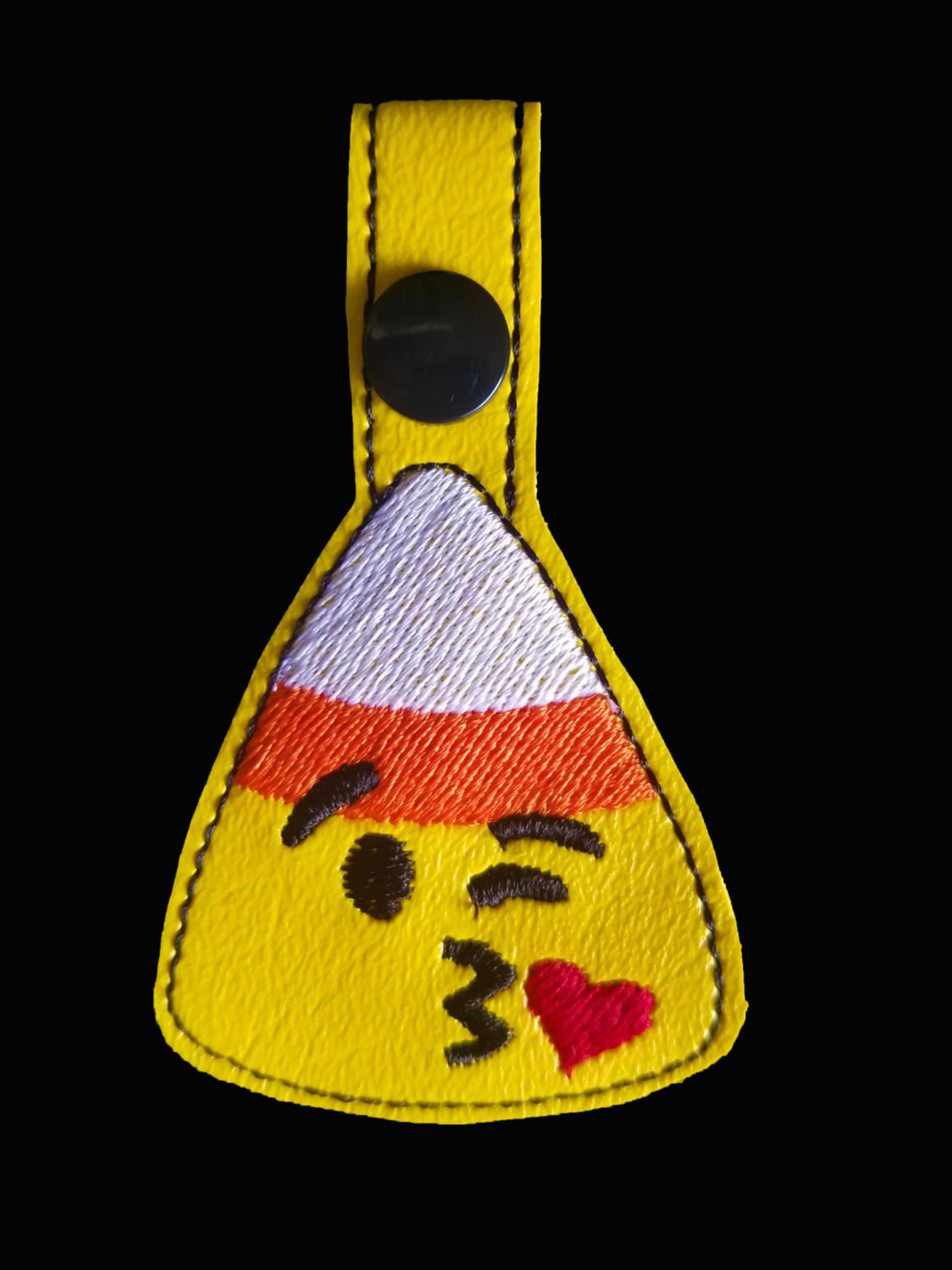 Halloween Candy Corn Emoji Snap Tab / Key Fob - Trick or Treat Gifts ...
