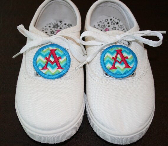 Monogrammed Circle Shoe Tags/charms in the Hoop Machine - Etsy