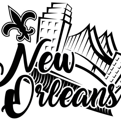 New Orleans NOLA Linear Logo Cutting Files SVG & PNG - Etsy