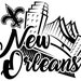 New Orleans NOLA Linear Logo Cutting Files SVG & PNG - Etsy