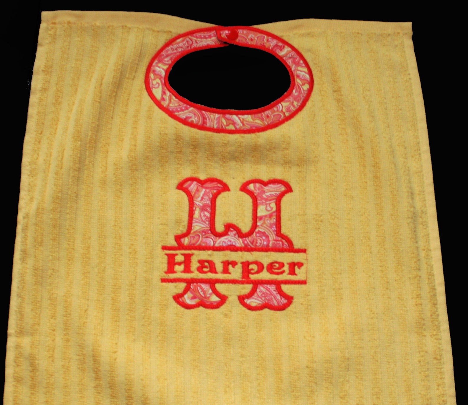 Washcloth and Kitchen Towel Bibs - in the Hoop - Machine Embroidery ...