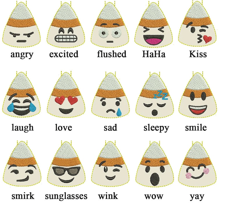 Halloween Candy Corn Emoji Snap Tab / Key Fob Trick or Treat - Etsy