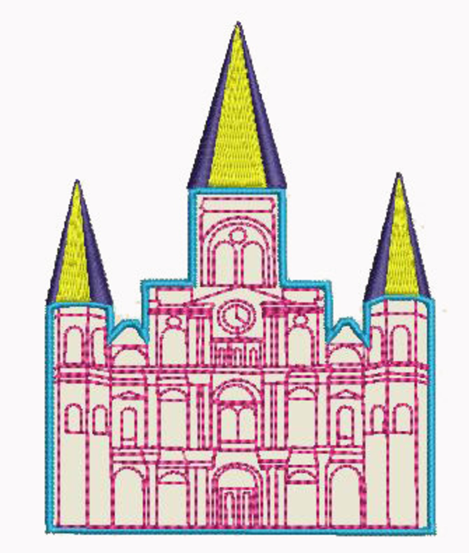 St. Louis Cathedral (castle) Machine Embroidery Design Download - Etsy