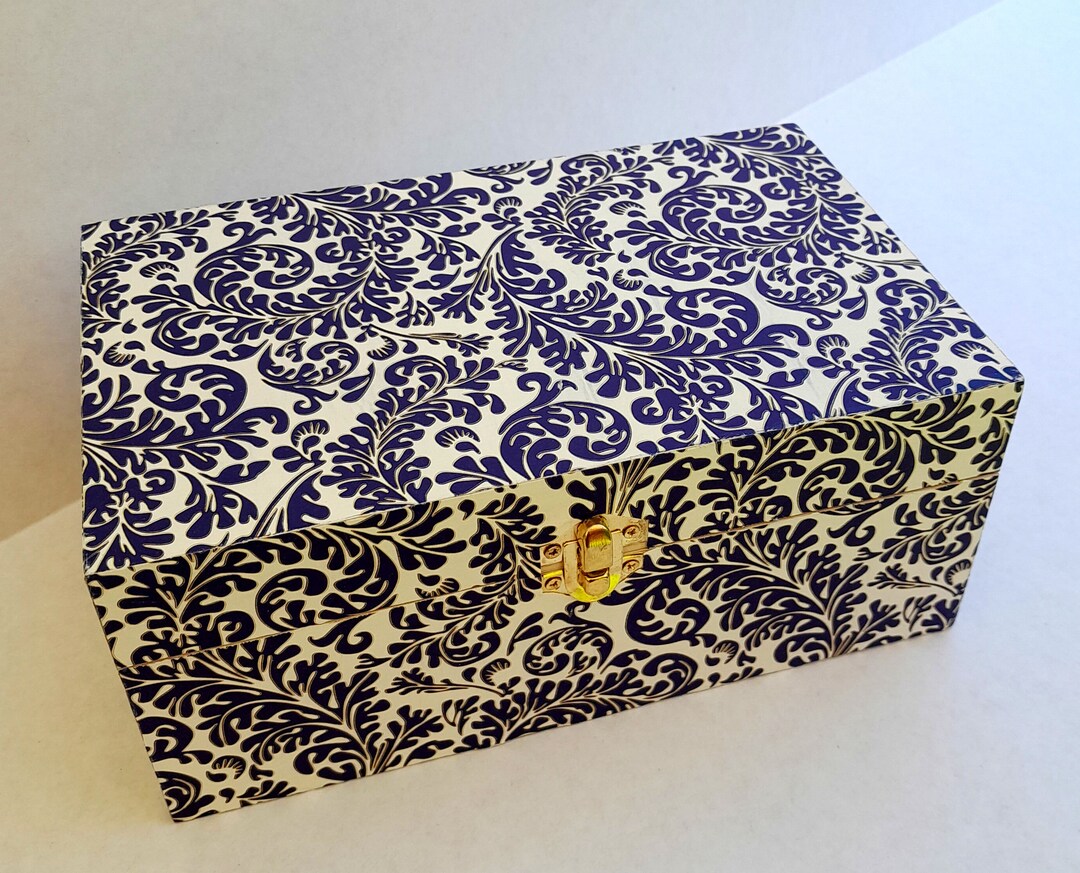 Beautiful Decoupage Wood Keepsake Box, Jewelry Box, Trinket Box With ...