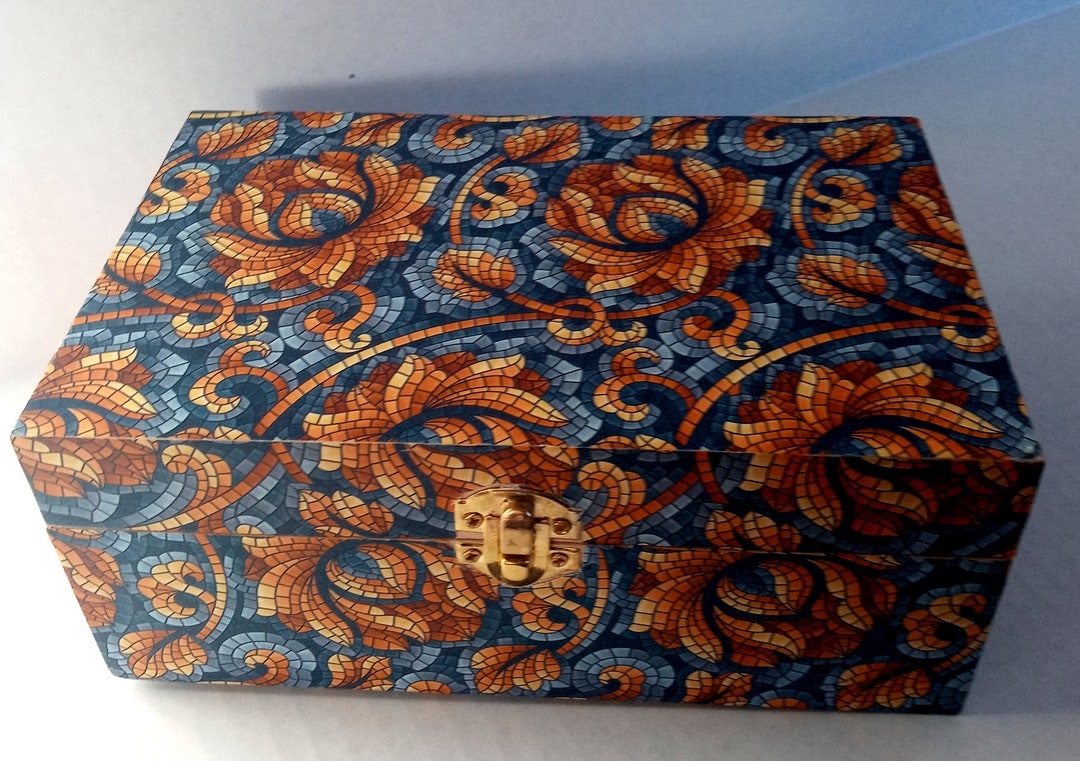 Beautiful Decoupage Wood Keepsake Box, Jewelry Box, Trinket Box With ...