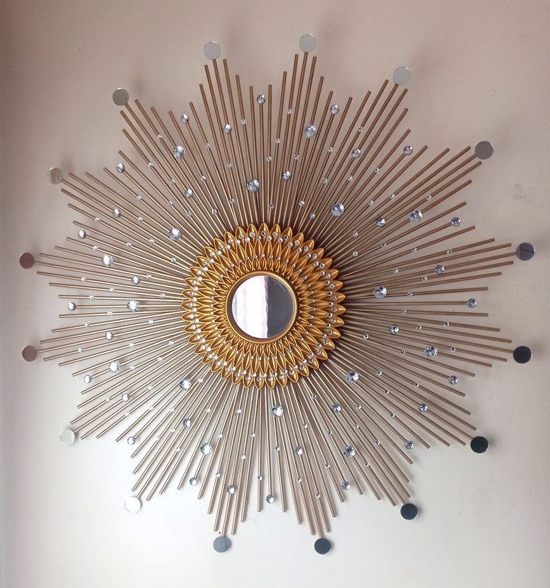 Elegant Gold 30 Glam Sunburst Mirror Starburst Mirror - Etsy