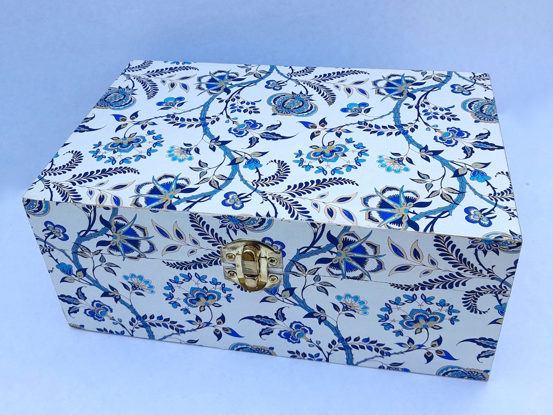 Beautiful Decoupage Wood Keepsake Box, Jewelry Box, Trinket Box With ...