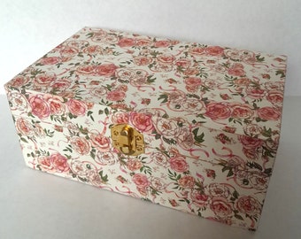 Beautiful Decoupage Wood Keepsake Box Jewelry Box Trinket - Etsy
