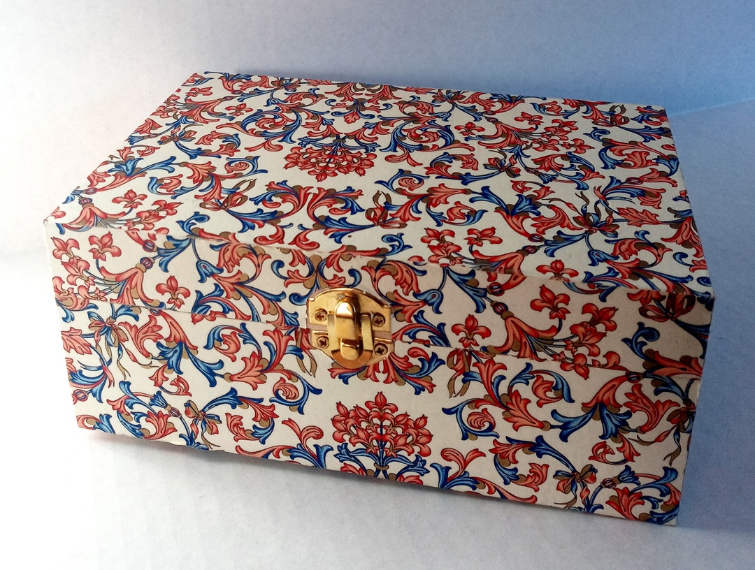 Beautiful Decoupage Wood Keepsake Box, Jewelry Box, Trinket Box With ...