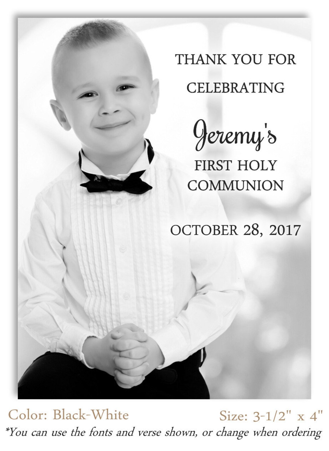 Holy Communion Photo Magnet, Invitation, Save the Date, Thank You ...
