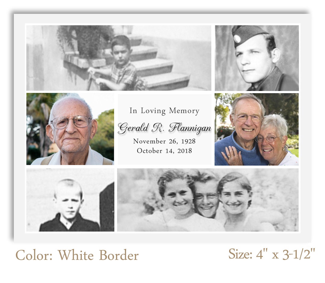Memorial Photo Magnet, Celebration of Life, Funeral Favor, Funeral Card ...