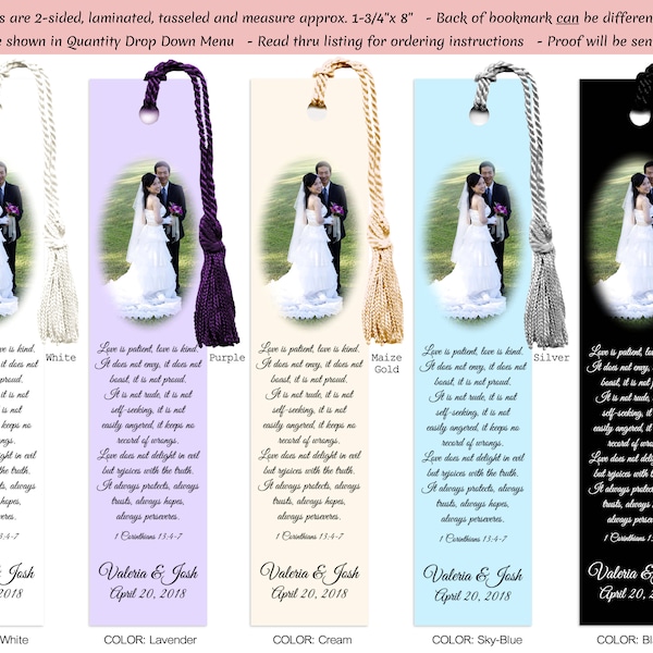 Wedding Bookmark - Etsy