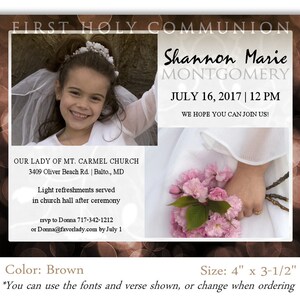 Holy Communion Photo Magnet, Invitation, Save the Date, Thank You ...