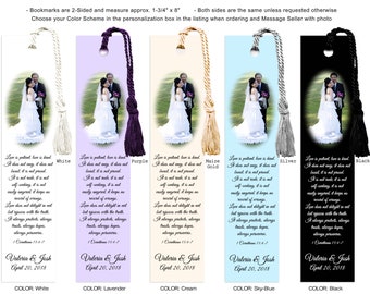 Wedding Bookmark Favors Photo Bookmarks Custom Bookmark | Etsy