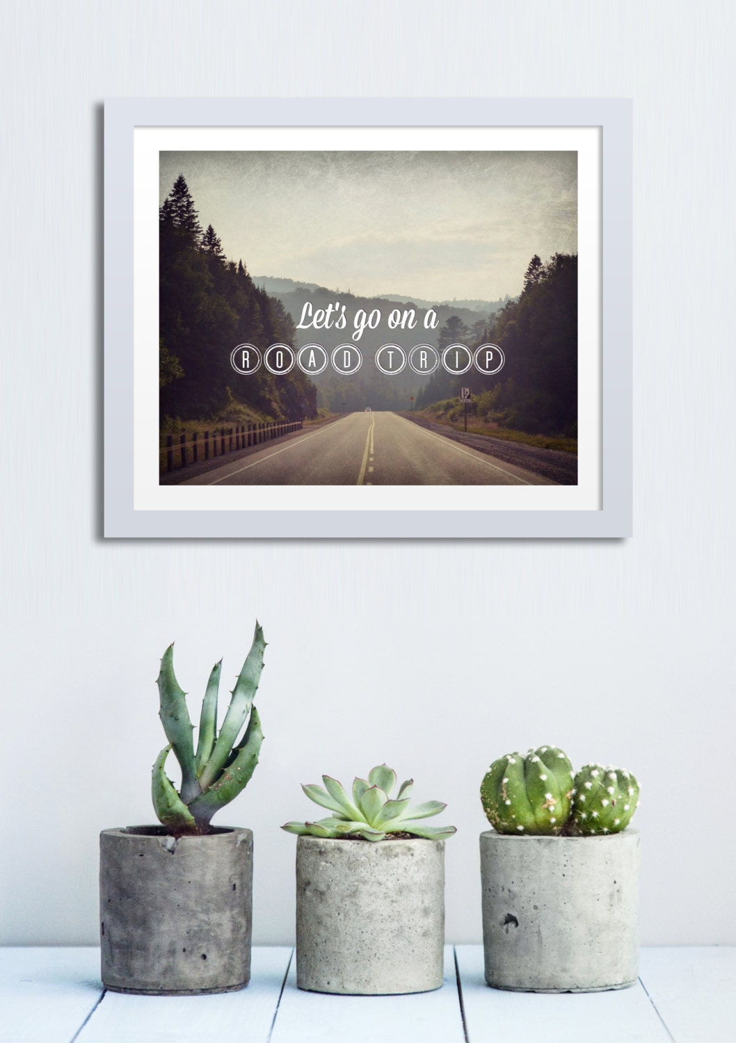 Road Trip Art Retro Travel Poster Typography Print | Etsy